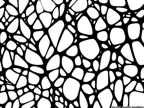 Photo Of An Abstract Voronoi Diagram Cell With Irregular Black Lines