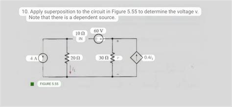 Solved Apply Superposition To The Circuit In Figure 5 55 ﻿to