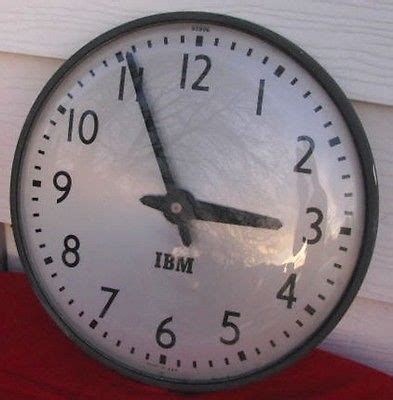 Vintage IBM Electric Wall Clock Industrial Babe House