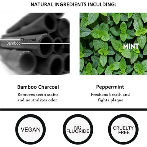Organic Activated Bamboo Charcoal Deep Toothpaste Natural Mint Teeth