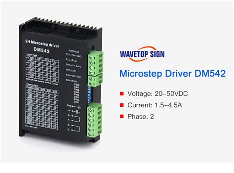 Digital Stepper Motor Driver Dm542 Microstep Driver 2phase 20 50vdc F Wavetopsign