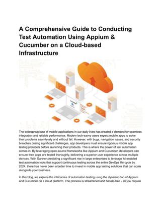 A Comprehensive Guide To Conducting Test Automation Using Appium Cucumber On A Cloud Based