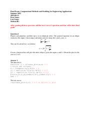 Mastering Computational Methods Final Exam Insights And Course Hero