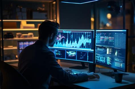 Premium Ai Image Analyst Uses A Computer Technology Business Analysis