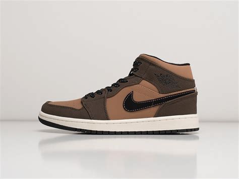 Nike Air Jordan 1 Mid SE Dark Chocolate коричневые замша мужские купить ...