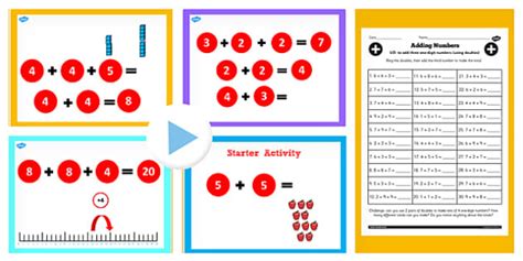 Year 2 Adding Three One Digit Numbers Lesson 2 Teaching Pack