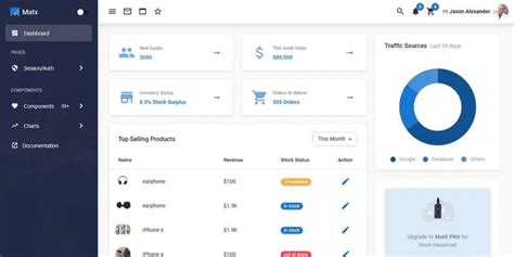 matx react admin template