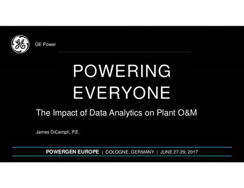 Ge Power On Linkedin The Impact Of Data Analytics On Plant Oandm By Ge