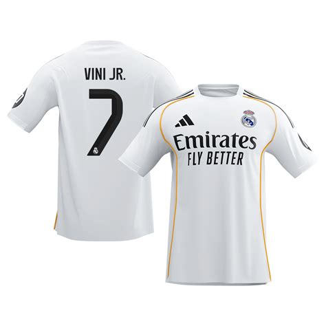 Vini Jr 7 Real Madrid Soccer Jersey Home Custom Shirt 202526