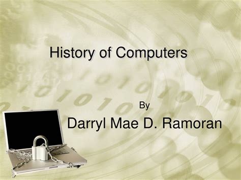 PPT History Of Computers PowerPoint Presentation Free Download ID