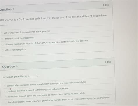 Solved Str Analysis Is A Dna Profiling Technique That Makes Use Of The