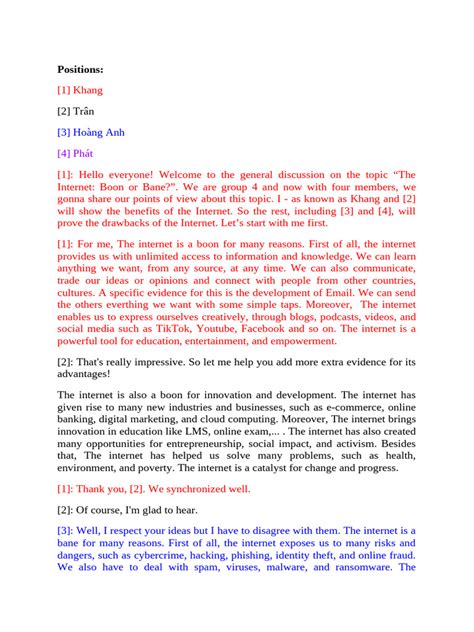 Speaking Script Group 4 Pdf Cybercrime Internet