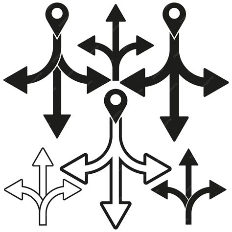 Premium Vector Anchor And Direction Arrows Decision Making Concept
