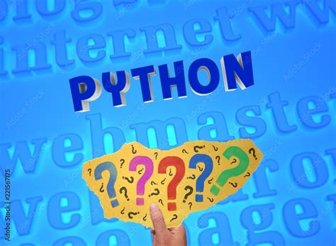 Python Question Mark Why How Why Stock Photo Adobe Stock