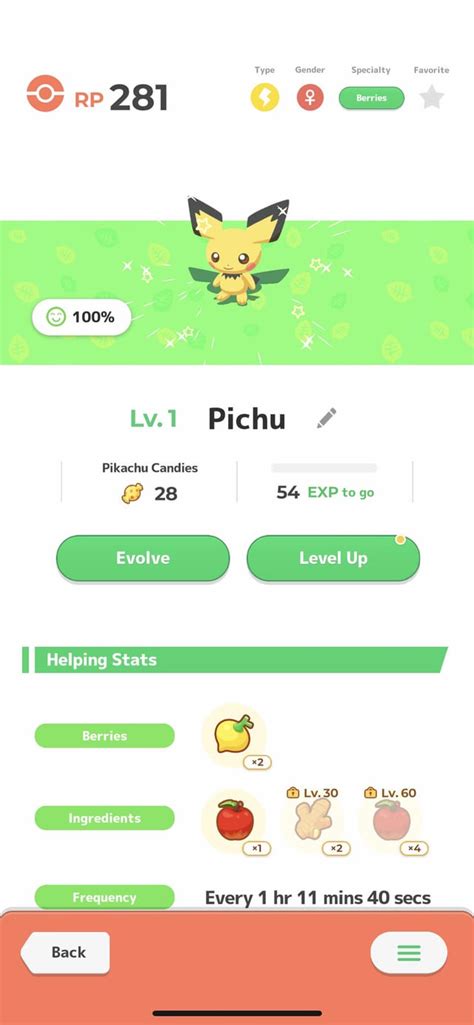 Shiny Pichu R Pokemonsleep