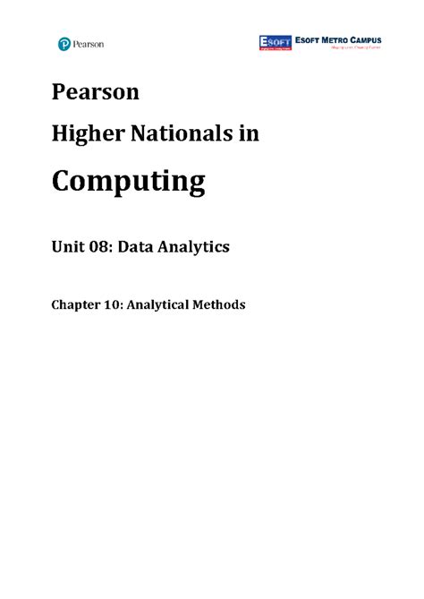 4613 1687317494012 Unit 8 Chapter 10 Pearson Higher Nationals In Computing Unit 08 Data