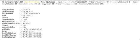 Creating A Sql Server Database Using Dbatools
