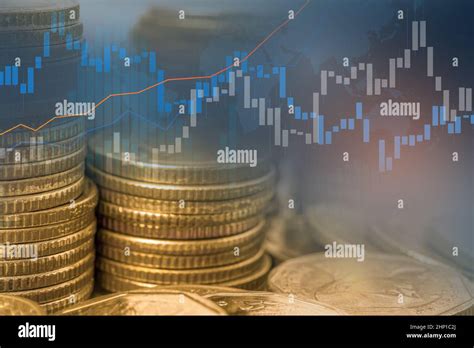 Stock Market Investment Trading Financial Coin And Graph Chart Or