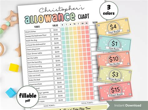 Allowance Chore Chart Template
