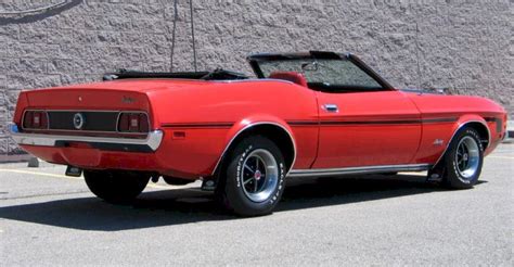 Bright Red 1972 Ford Mustang Convertible
