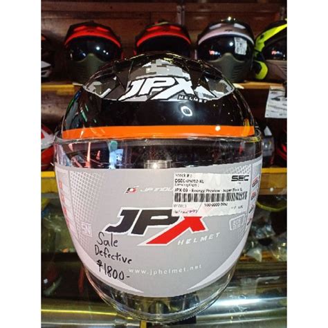 Half Face Jpx Super Black Visor Malfunction Shopee Philippines