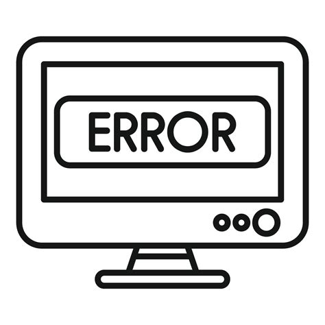 Computer Monitor Showing Error Message Icon 48290959 Vector Art At Vecteezy