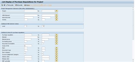 ME J SAP Tcode Purchase Requisitions For Project