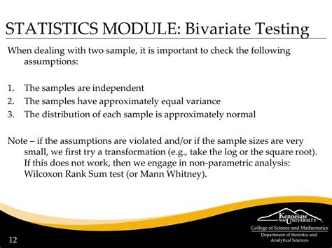 Bivariate Testing Ttests And Proportion Tests Ppt Download