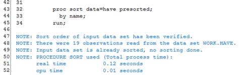 How To Check If Data Set Is Sorted Sas Support Communities