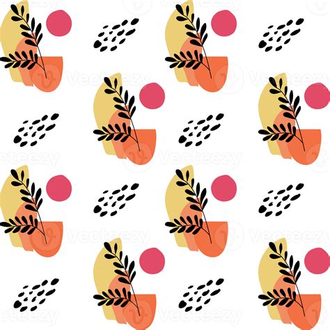 Botanical Boho Seamless Pattern 13077892 Png