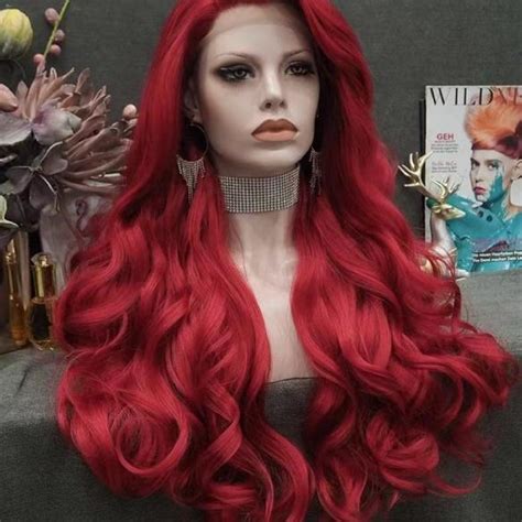 Custom Red Wave Synthetic Drag Wig Daily New In Raywigs