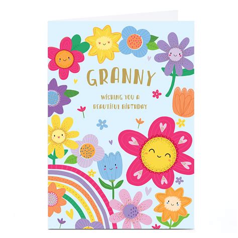 Buy Birthday Card Beautiful Day Smiling Flowers Granny For Gbp 199