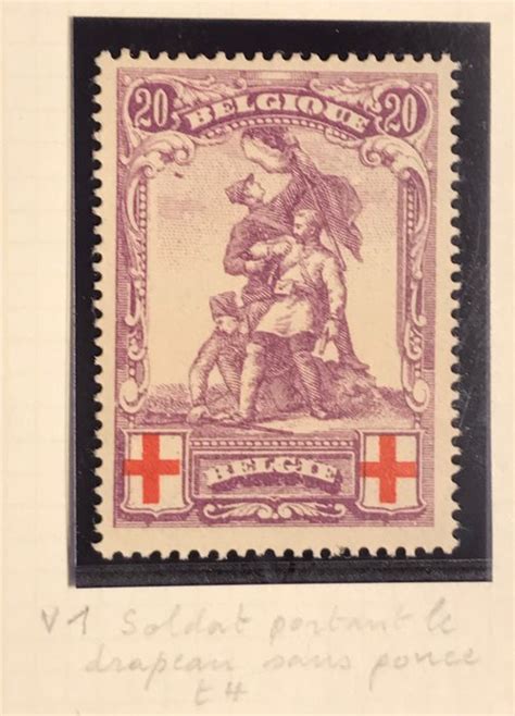 belgium 1914 statue de merode 20c 20c violet catawiki