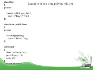 C Concept Of Polymorphism PPT