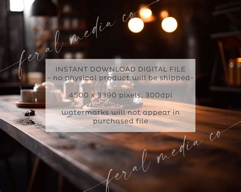 Dark Cafe Wood Tabletop Background Product Mockup Coffee Shop