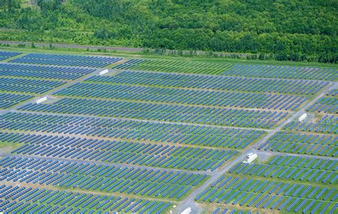 Aerial Photo Large Solar Panel Array