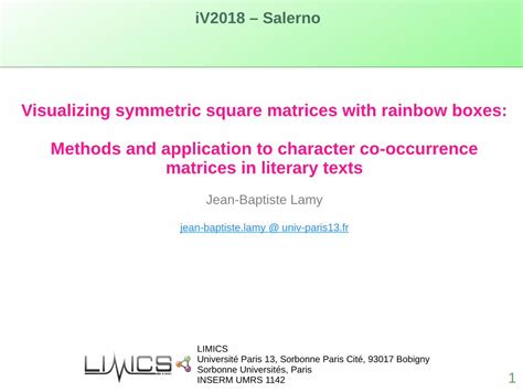 pdf visualizing symmetric square matrices with rainbow boxes