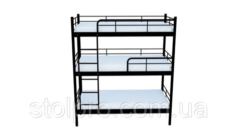 Кровать трех ярусная "Тройка" черная (ID#731819205), цена: 12500 ...