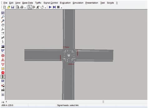 Simulation Diagram Of Isolated Intersection Road Network In Vissim Download Scientific Diagram