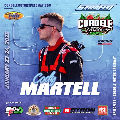 Cordele 🏁 Speedfest 2026 Entry Announcement — Cody Martell 📍 Arcadia