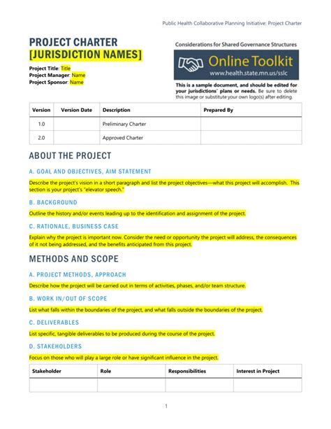 Data Governance Charter Template