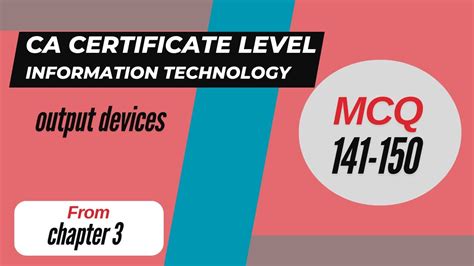 Mcq On Output Device Youtube