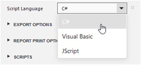 ASP NET Reporting Script Editor Coming Soon In V