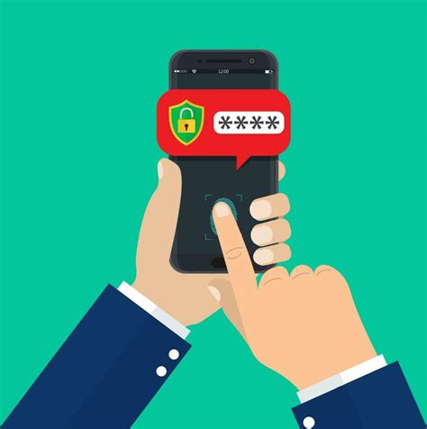 Hands With Smartphone Unlocked With Fingerprint 35884226 Vector Art At Vecteezy