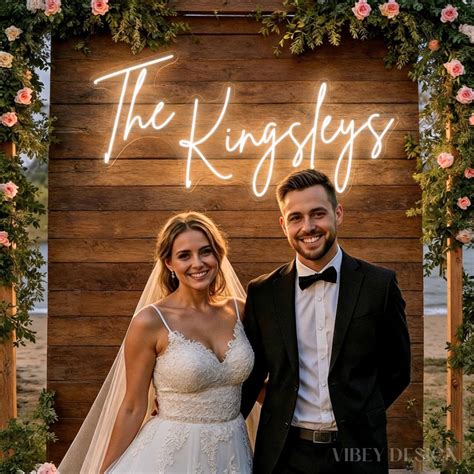 Custom Wedding Neon Sign Battery Operated Upgrade Available Wedding
