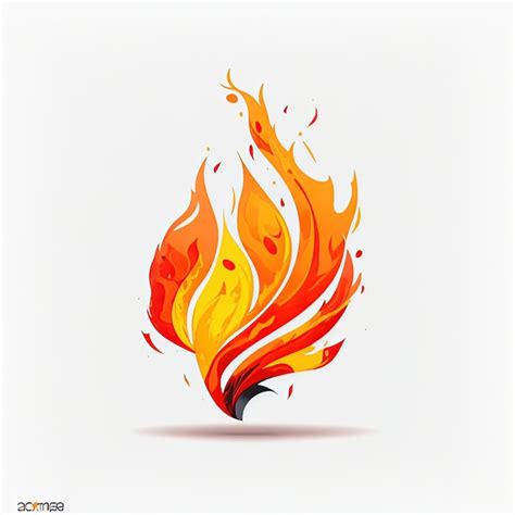 Premium Photo Illustration Vector Fire Colorful Orange