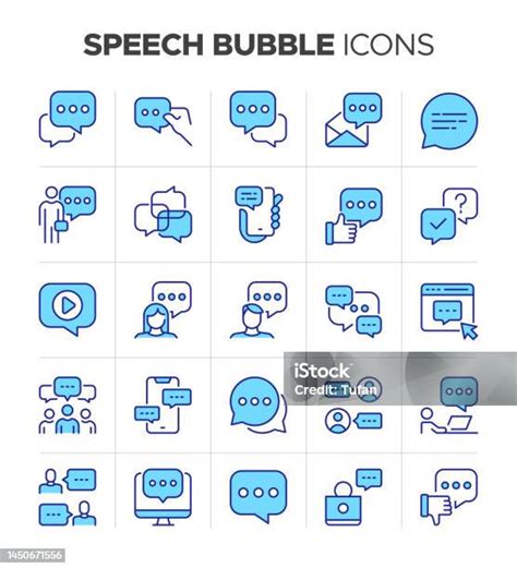 파란색 말풍선 아이콘 세트 25 대화 편집 가능한 벡터 그래픽 벡터에 대한 스톡 벡터 아트 및 기타 이미지 벡터 질의응답 Brand Name Online