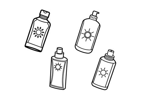 Sunscreen Bottle Vector Line Art Icon Graphic By Sahamilon125