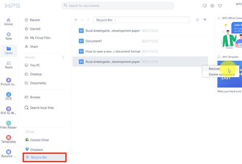 7 Tricks To Recover Unsaved Or Deleted Wps Office File