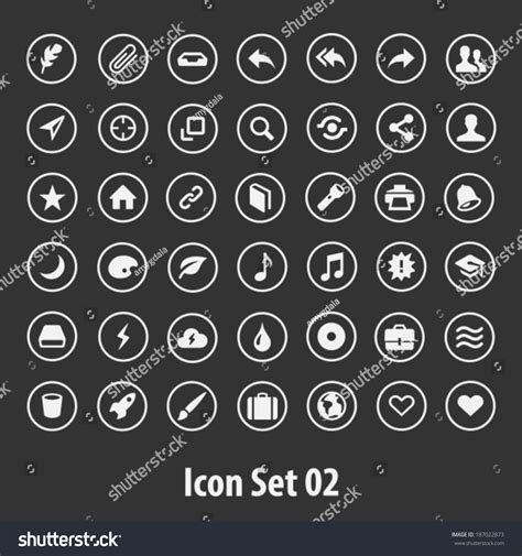 simple thin icon set web design stock vector royalty free 187022873